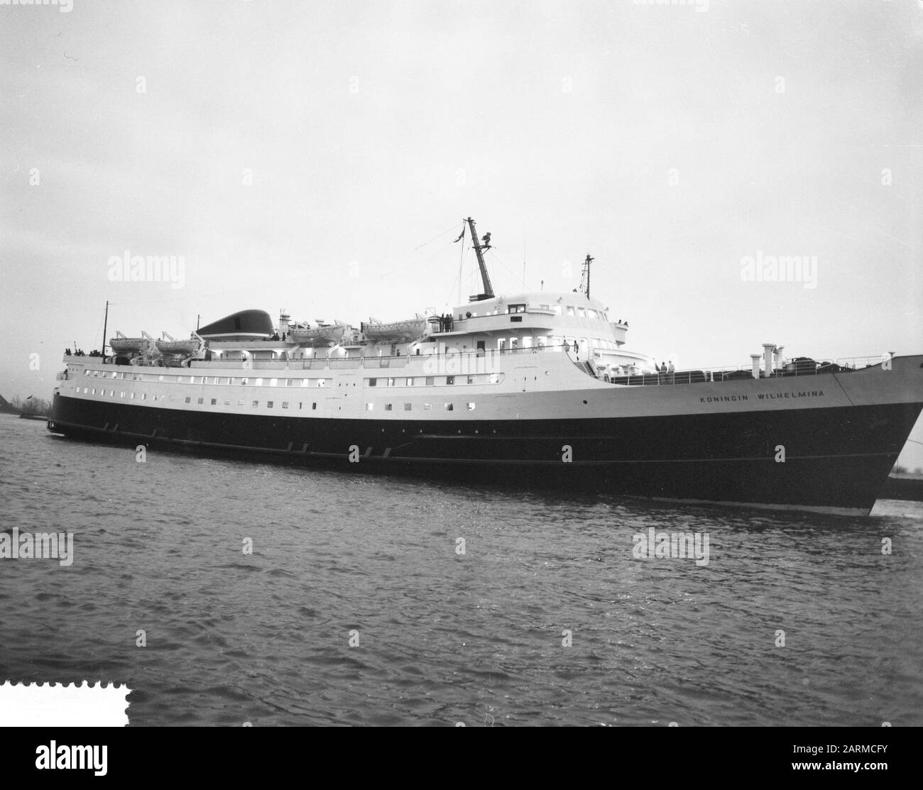 Departure of the M.S. Queen Wilhelmina of the N.V. Shipyard and ...