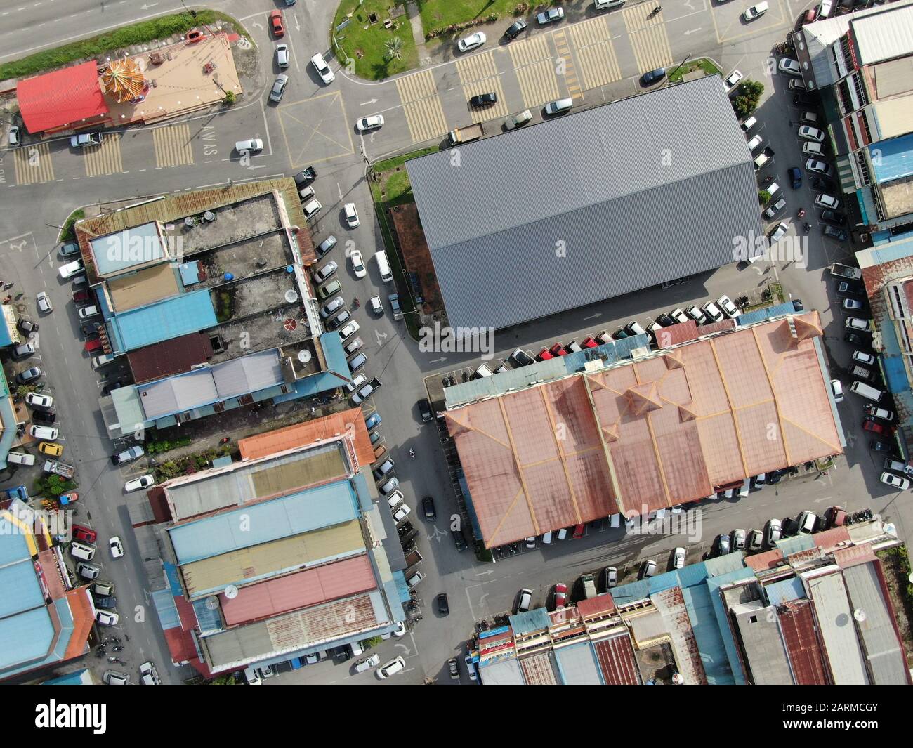 Kuching, Sarawak / Malaysia - November 20 2019: Aerial view of the ...