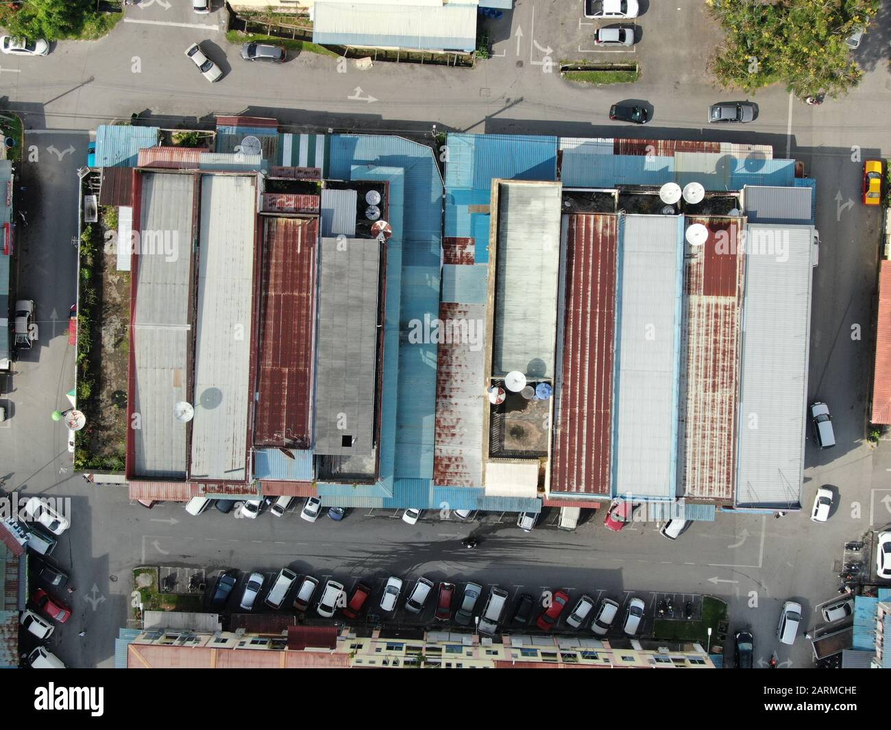 Kuching, Sarawak / Malaysia - November 20 2019: Aerial view of the ...