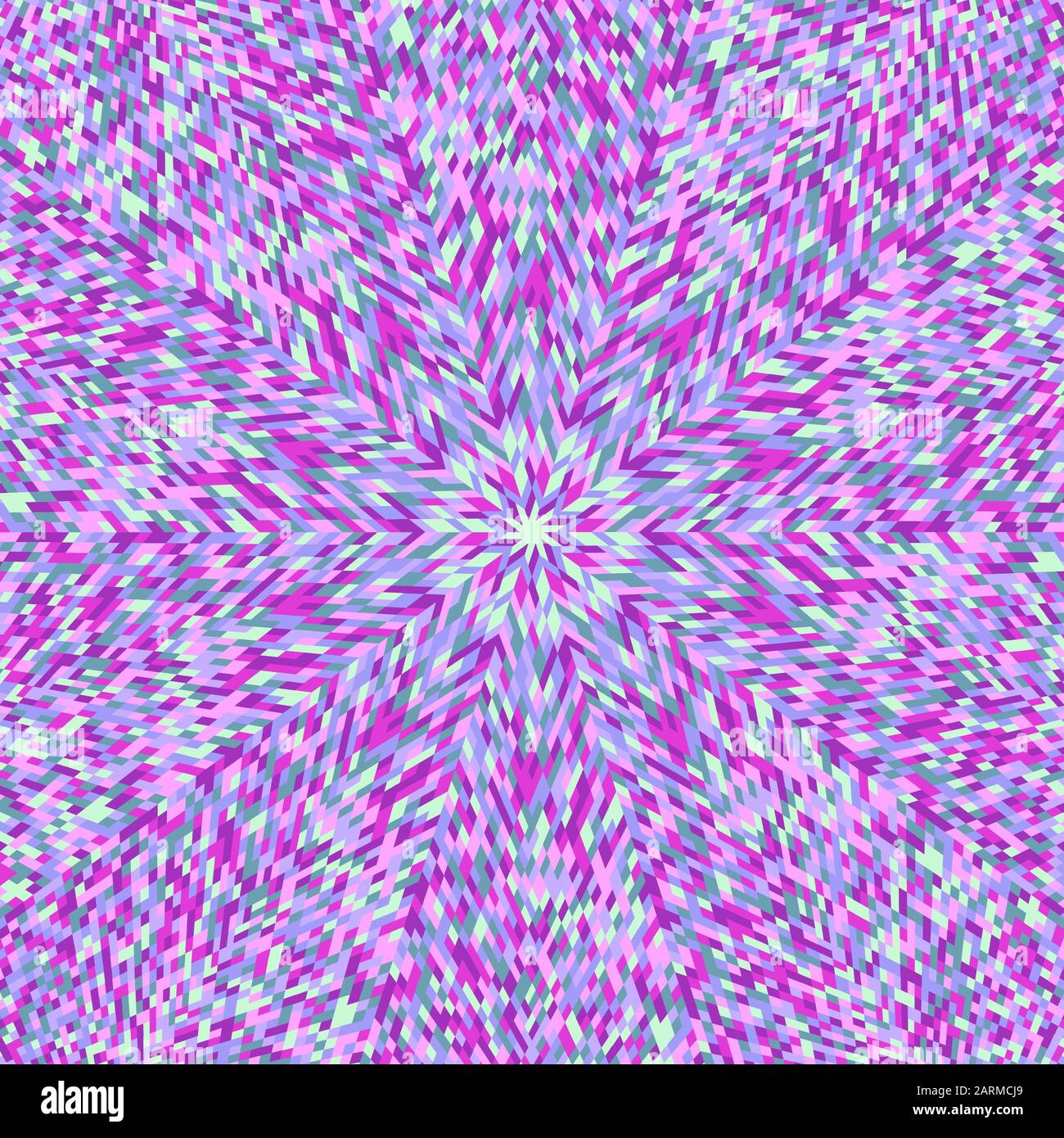 Abstract Dynamic Circular Tile Pattern Mosaic Background Psychedelic Colorful Hypnotic Vector