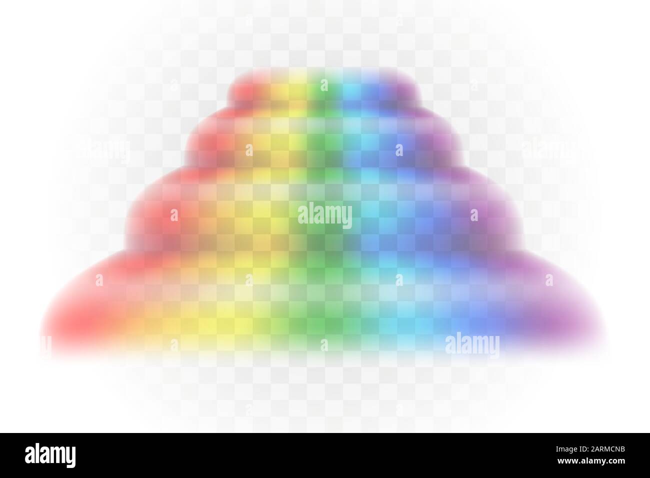 rainbow multicolor realistic vector illustration isolated on ...