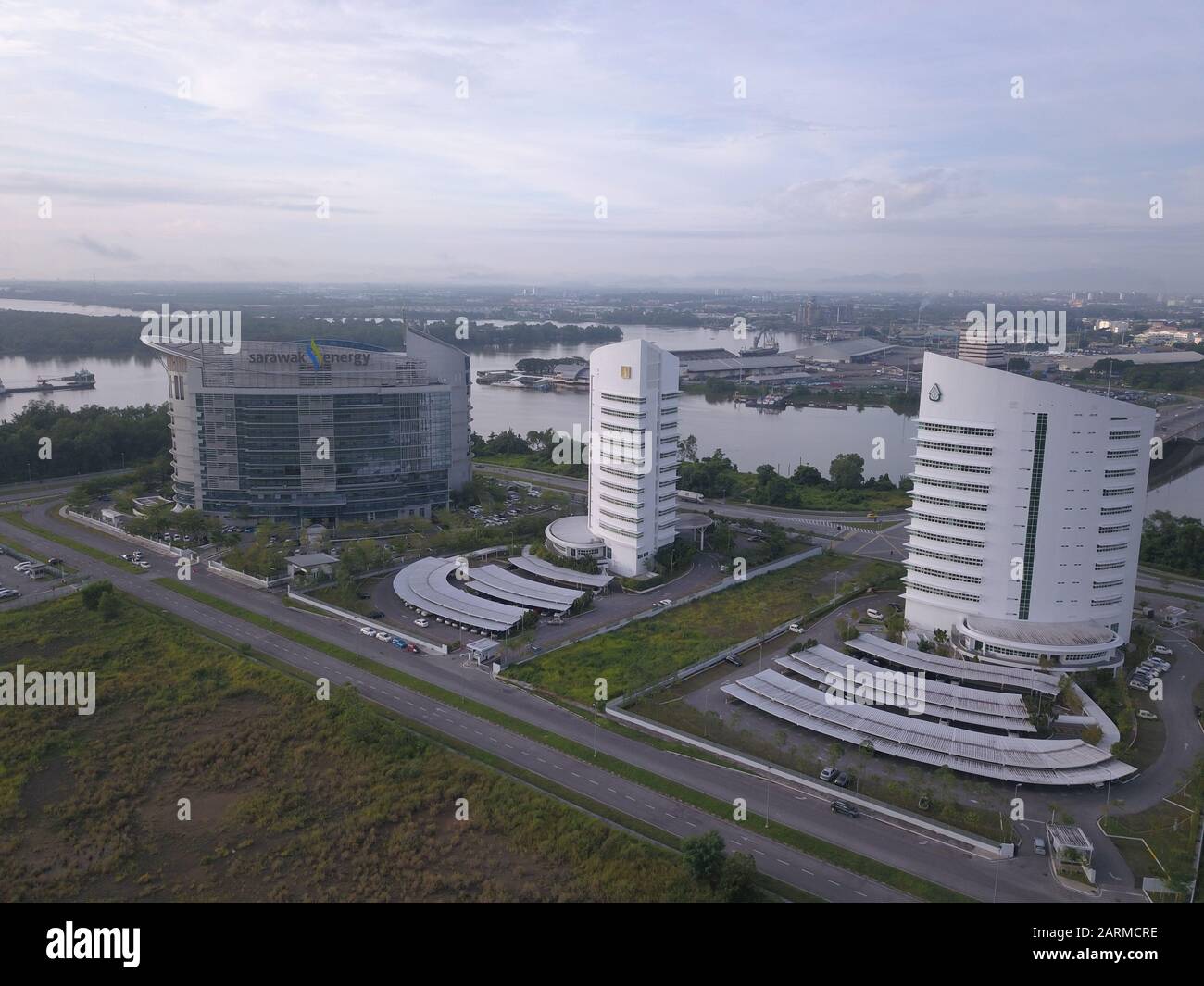 Kuching, Sarawak / Malaysia - November 8 2019: The buildings, landmarks ...