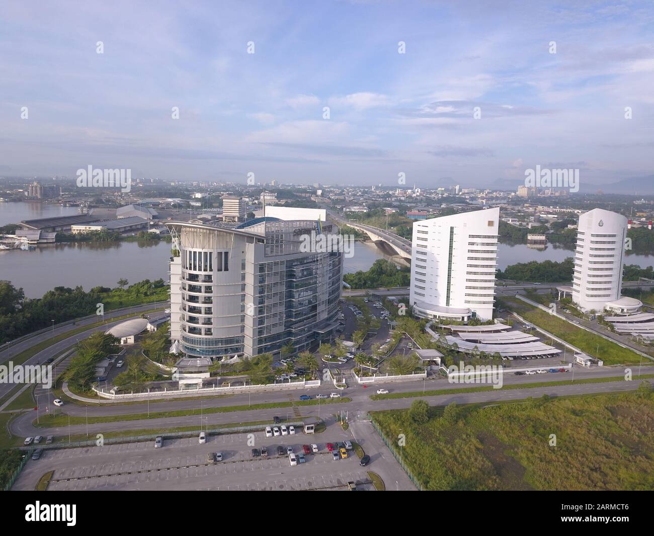 Kuching, Sarawak / Malaysia - November 8 2019: The buildings, landmarks ...