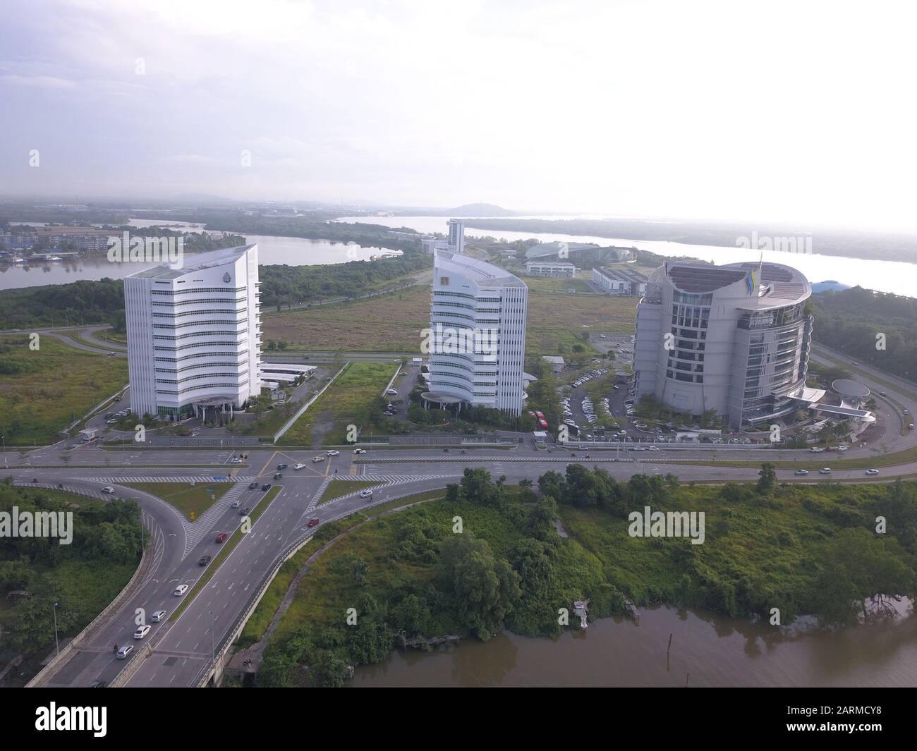 Kuching, Sarawak / Malaysia - November 8 2019: The buildings, landmarks ...