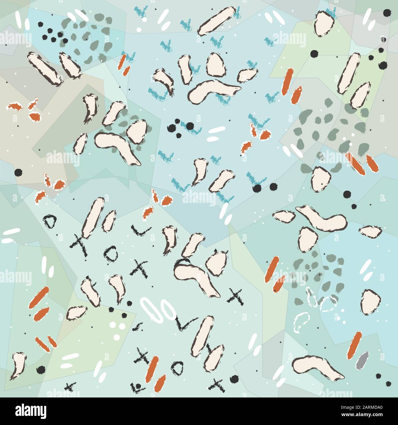 Terracotta Abstract Seamless Pattern Modern Digital Design Modern