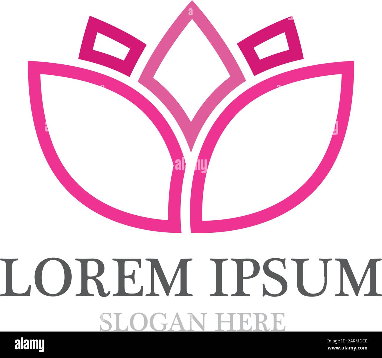 lotus flowers design logo Template icon Stock Vector Image & Art - Alamy