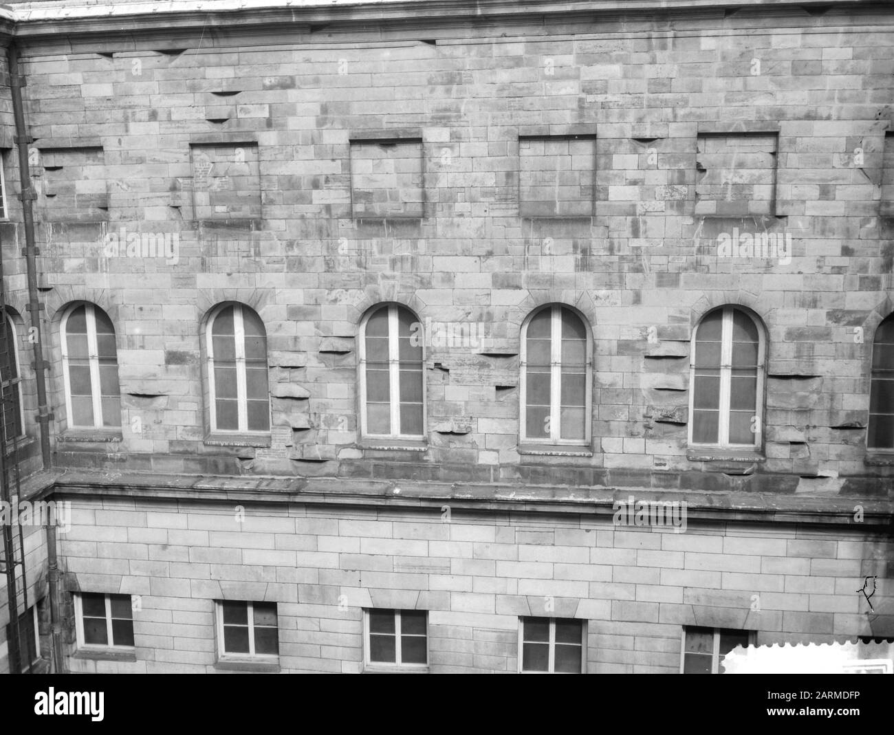 Restoration Royal Palace in Amsterdam, Gothic windows in the Palace ...
