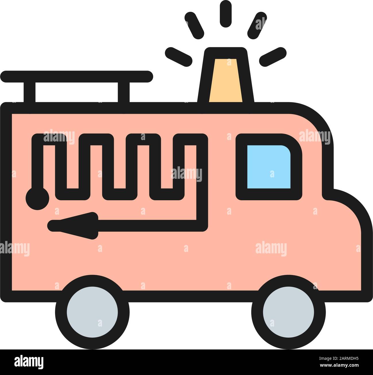 Fire engine emergency line Stock Vector Images - Alamy