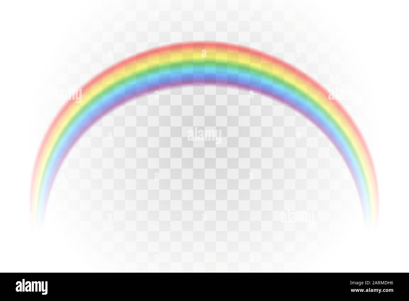 rainbow multicolor realistic vector illustration isolated on ...