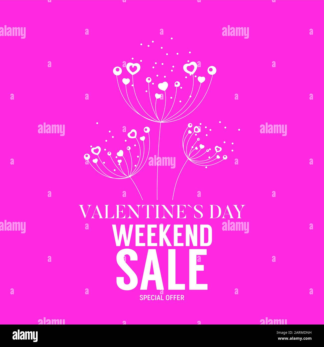 Valentine's Day Love and Feelings Weekend Sale Background Design ...