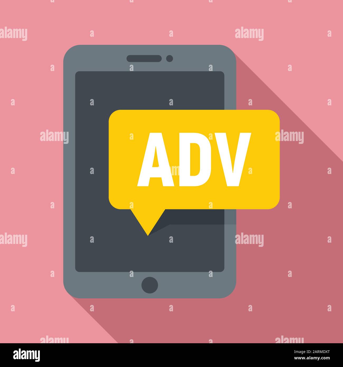 Advertising tablet icon. Flat illustration of advertising tablet vector ...