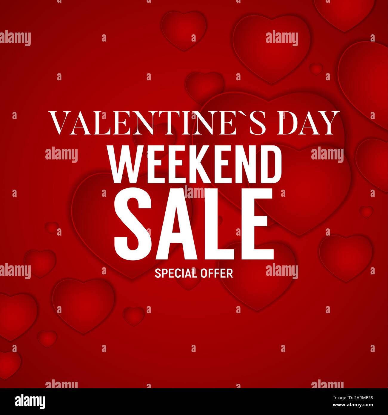 Valentine's Day Love and Feelings Weekend Sale Background Design ...