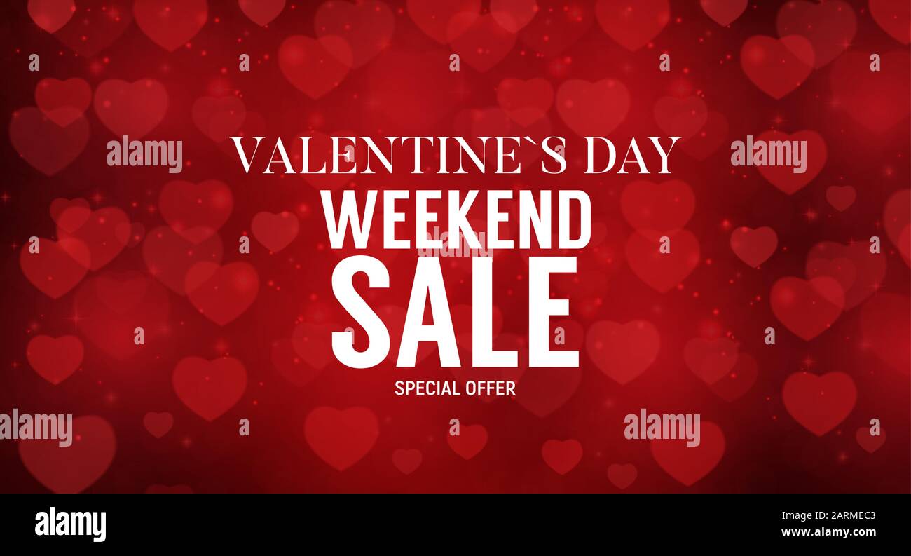 Valentine's Day Love and Feelings Weekend Sale Background Design ...