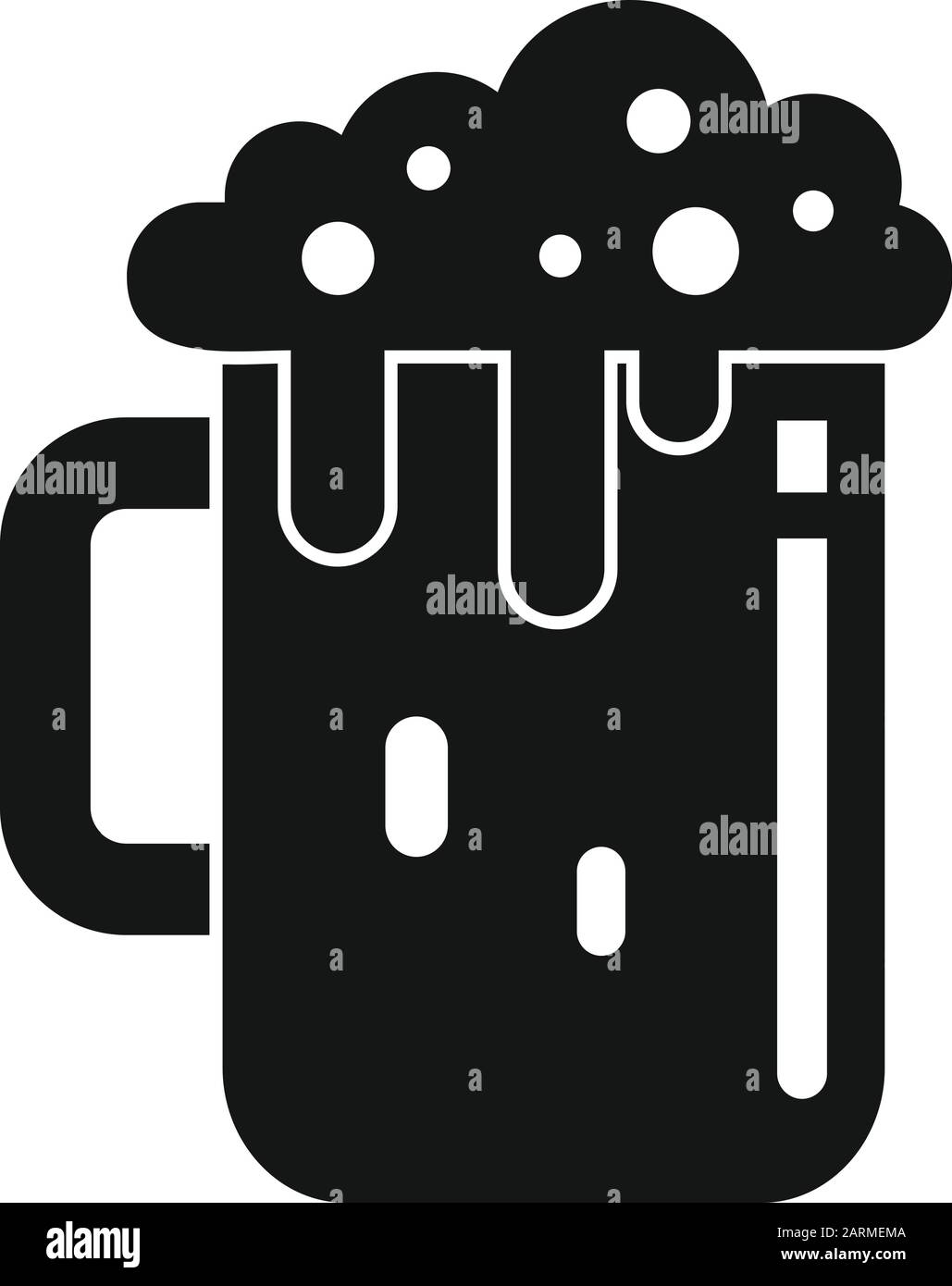Beer mug icon. Simple illustration of beer mug vector icon for web ...