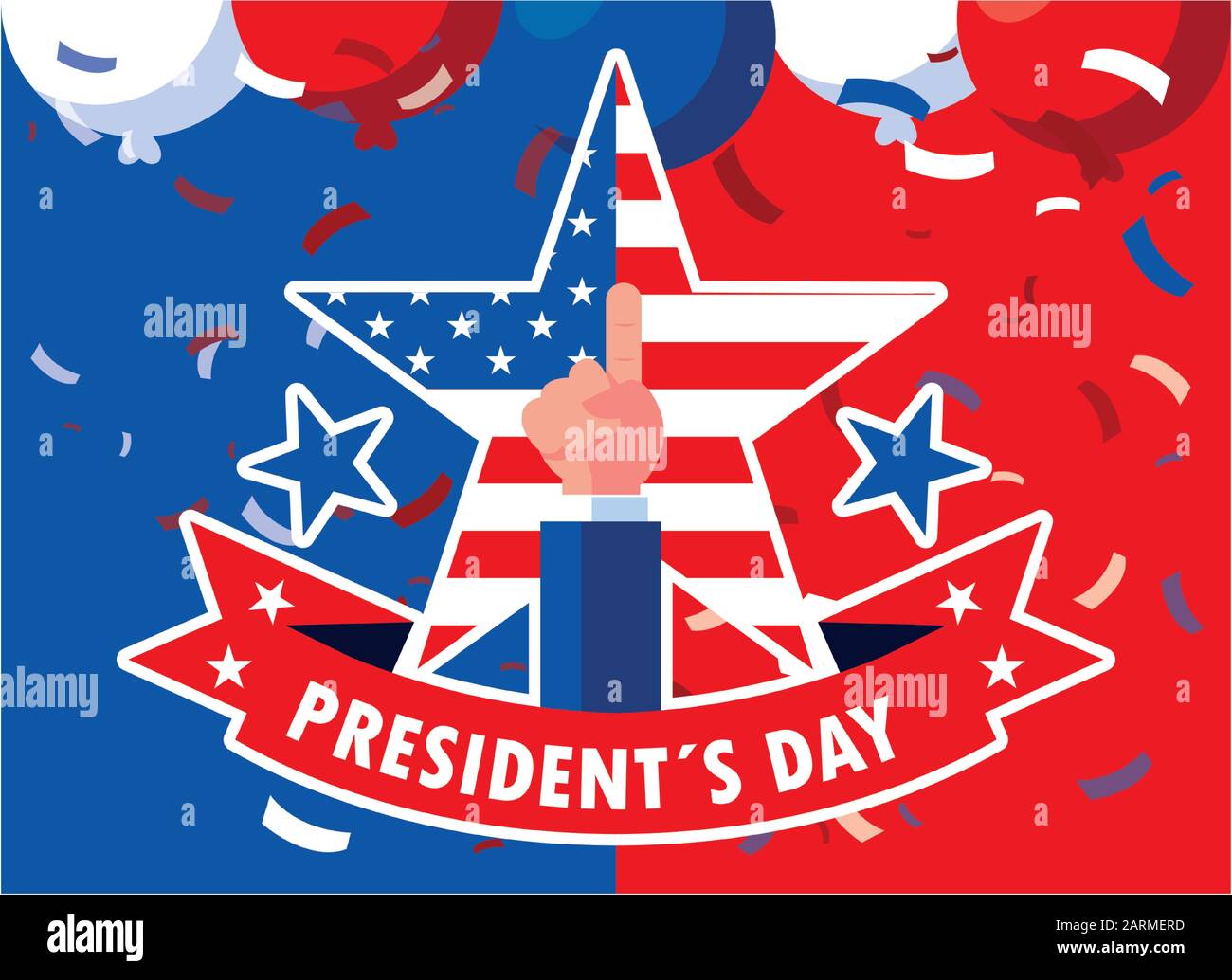 president day greeting card, United States of America celebration ...