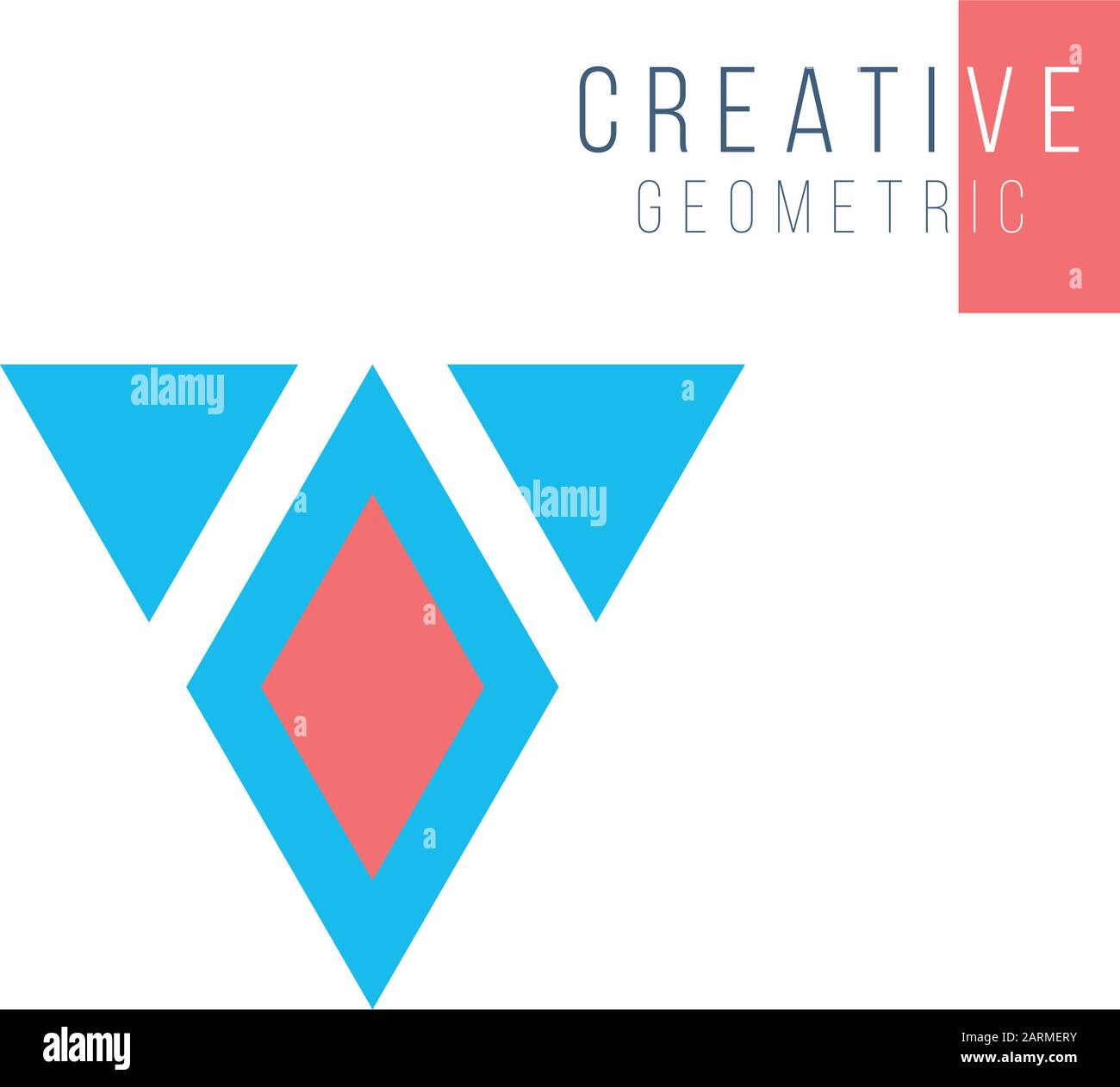 Geometrical triangle and rhombus or arrow in three parts logo design. Technology business ...
