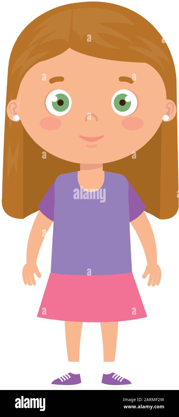 cute little girl avatar character Stock Vector Image & Art - Alamy