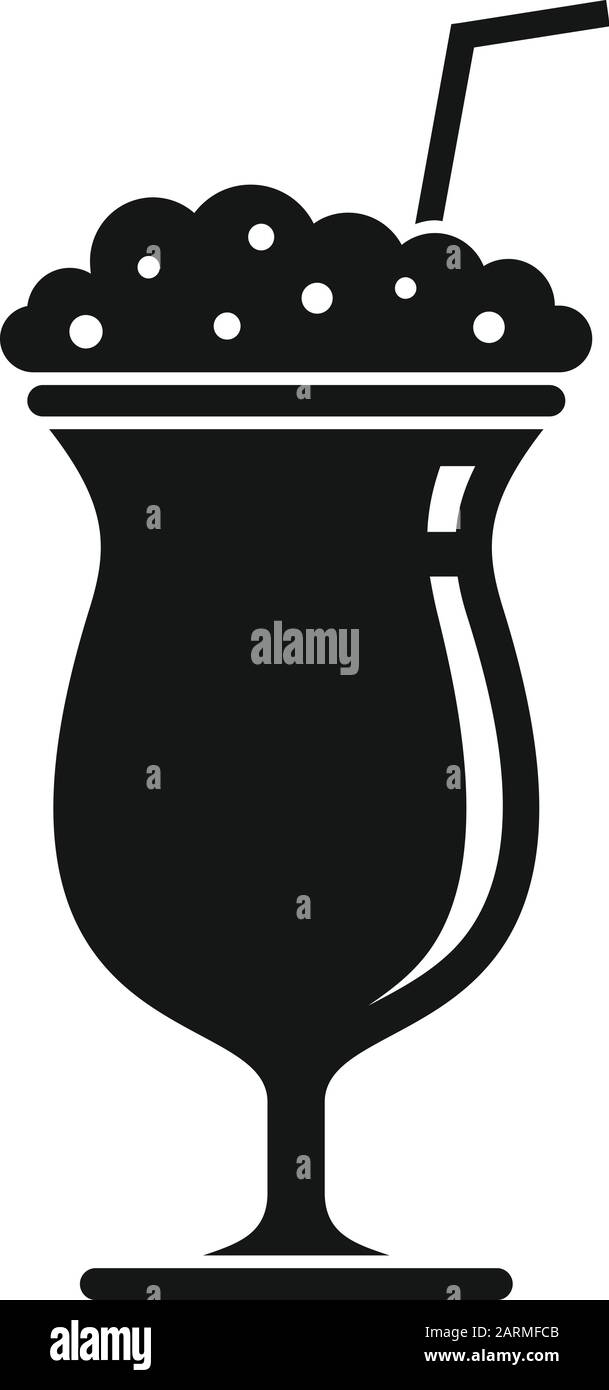 Ice cream smoothie icon. Simple illustration of ice cream smoothie ...