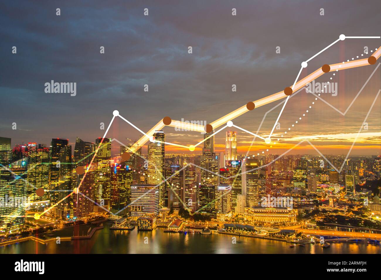 The economic growth concept with charts Stock Photo - Alamy