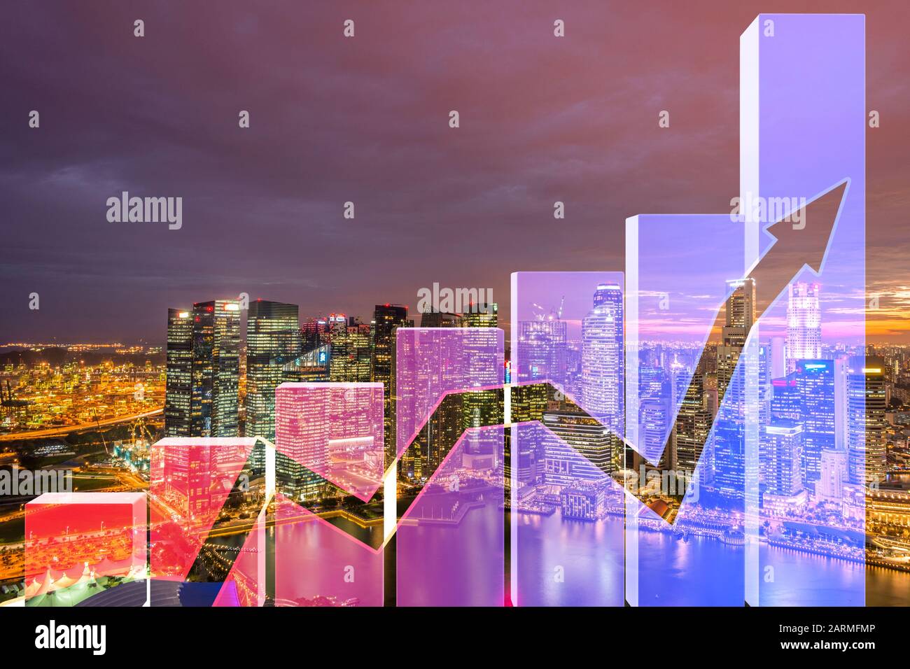 The economic growth concept with charts Stock Photo - Alamy