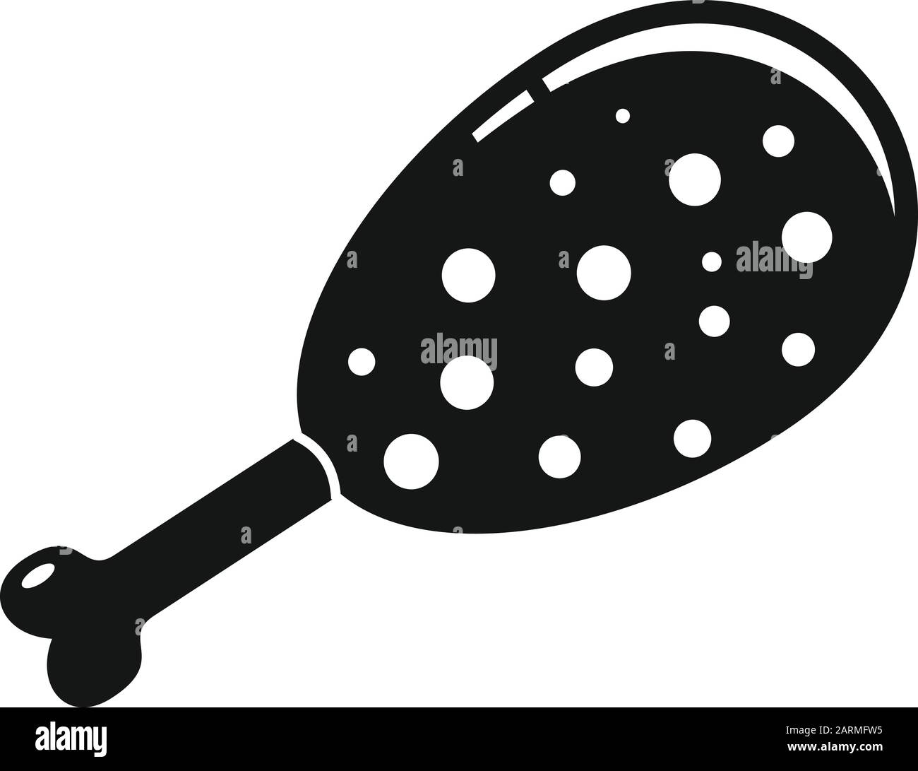 Chicken leg icon. Simple illustration of chicken leg vector icon for ...