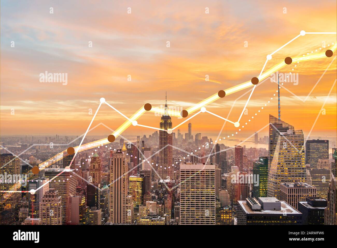 The economic growth concept with charts Stock Photo - Alamy