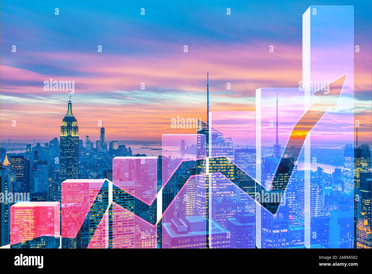 The economic growth concept with charts Stock Photo - Alamy