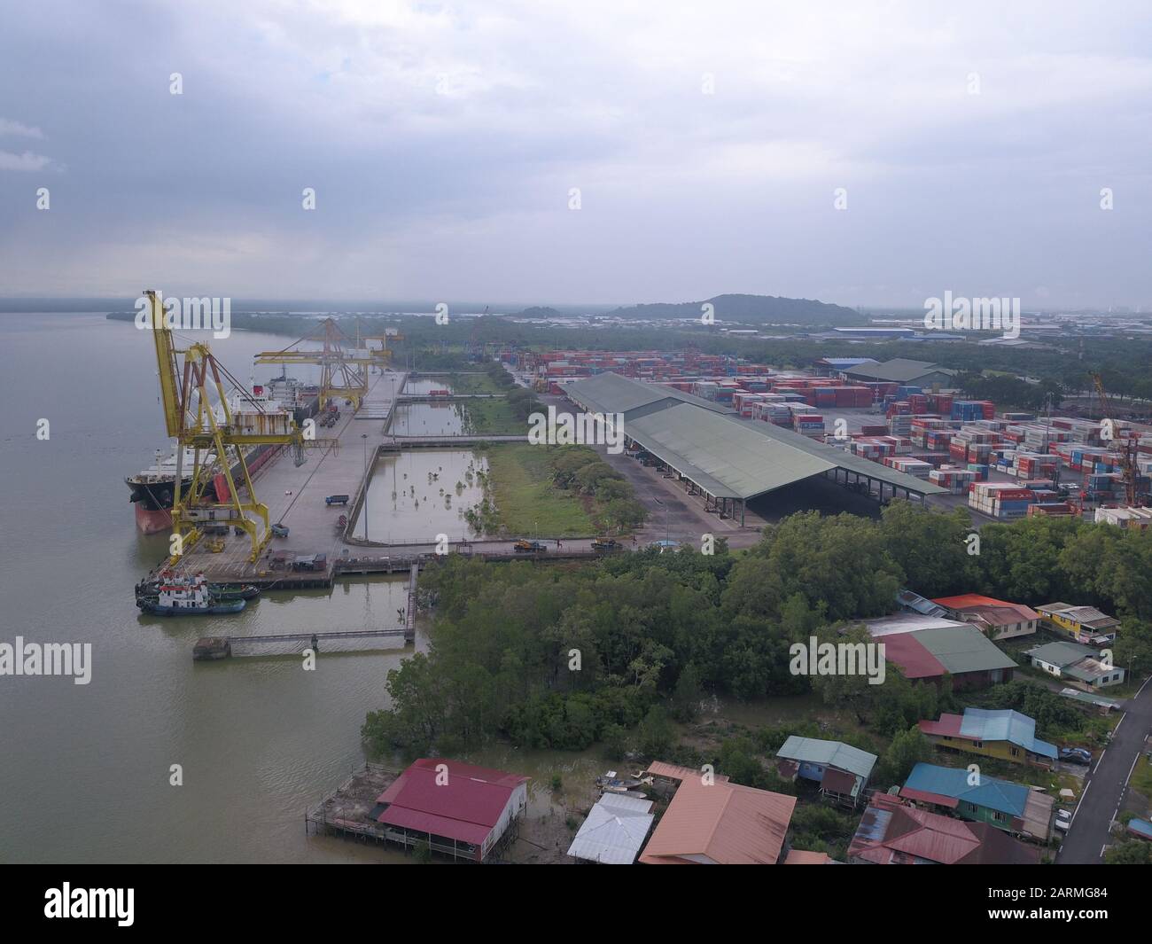 Kuching, Sarawak / Malaysia - November 18 2019: The Senari Port of ...