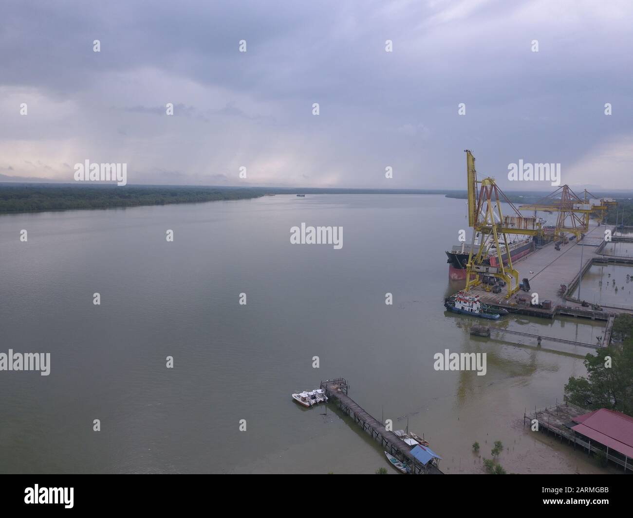 Kuching, Sarawak / Malaysia - November 18 2019: The Senari Port of ...