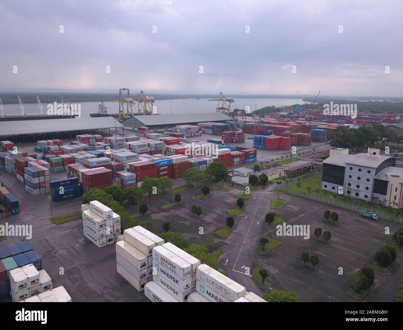 Kuching, Sarawak / Malaysia - November 18 2019: The Senari Port of ...