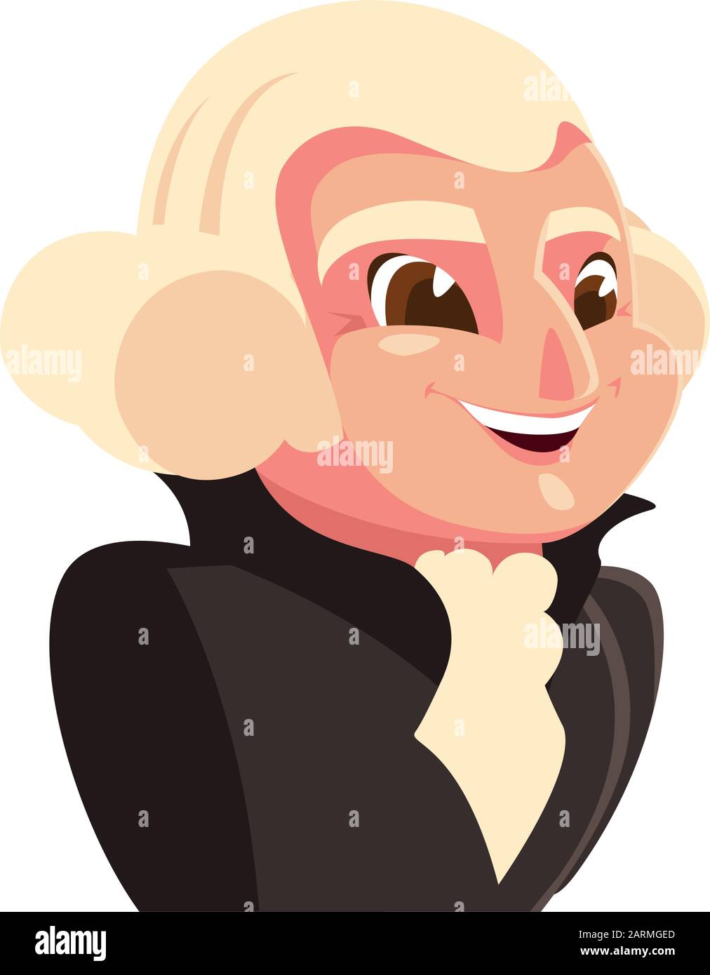 president george washington on white background vector illustration ...