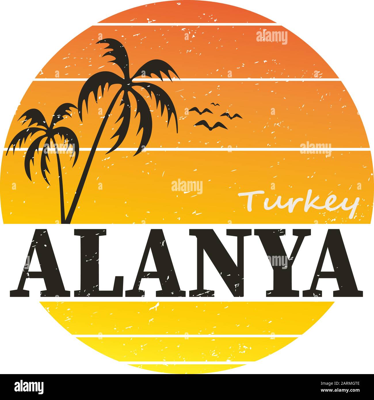 Antalya Turkey t-shirt vector design on a white background Stock Vector ...