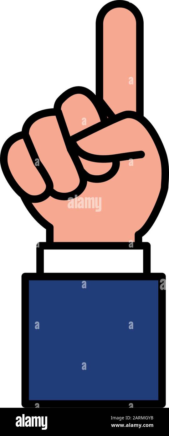 hand in approval symbol on white background vector illustration design ...