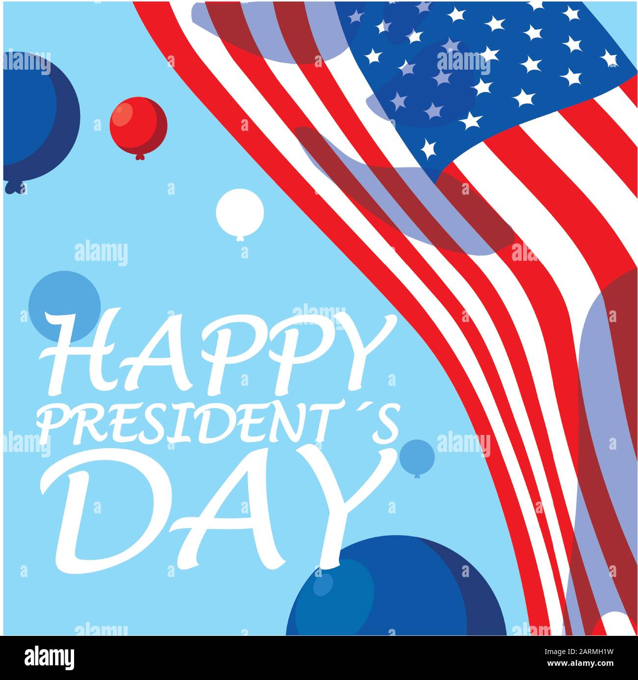 label happy president day, greeting card, United States of America ...