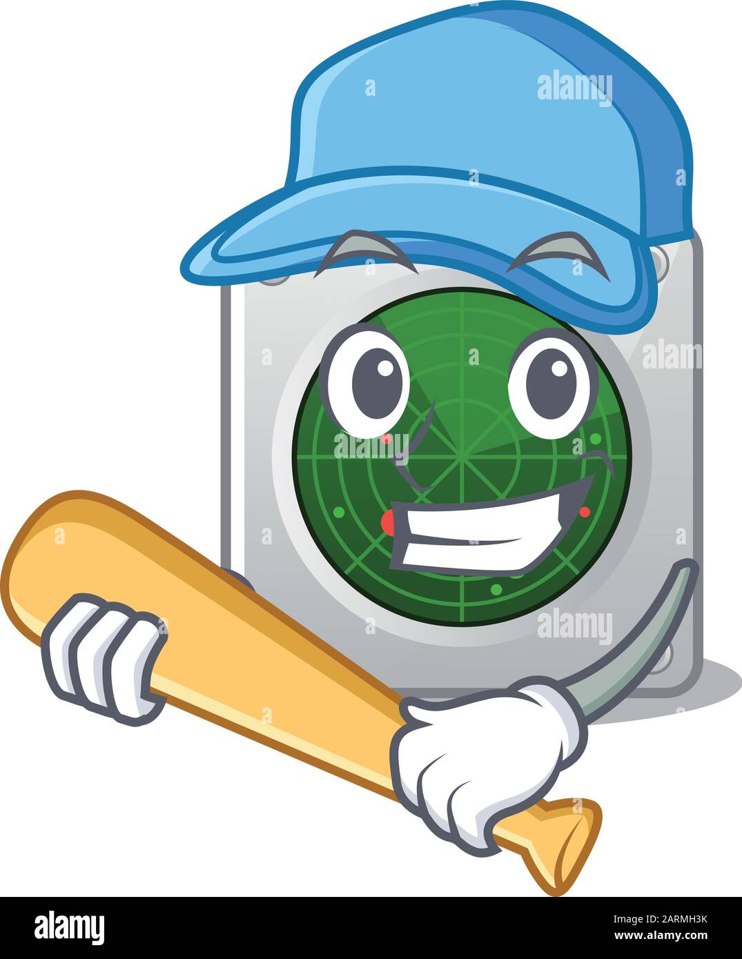 Sporty radar cartoon character design with baseball Stock Vector Image ...