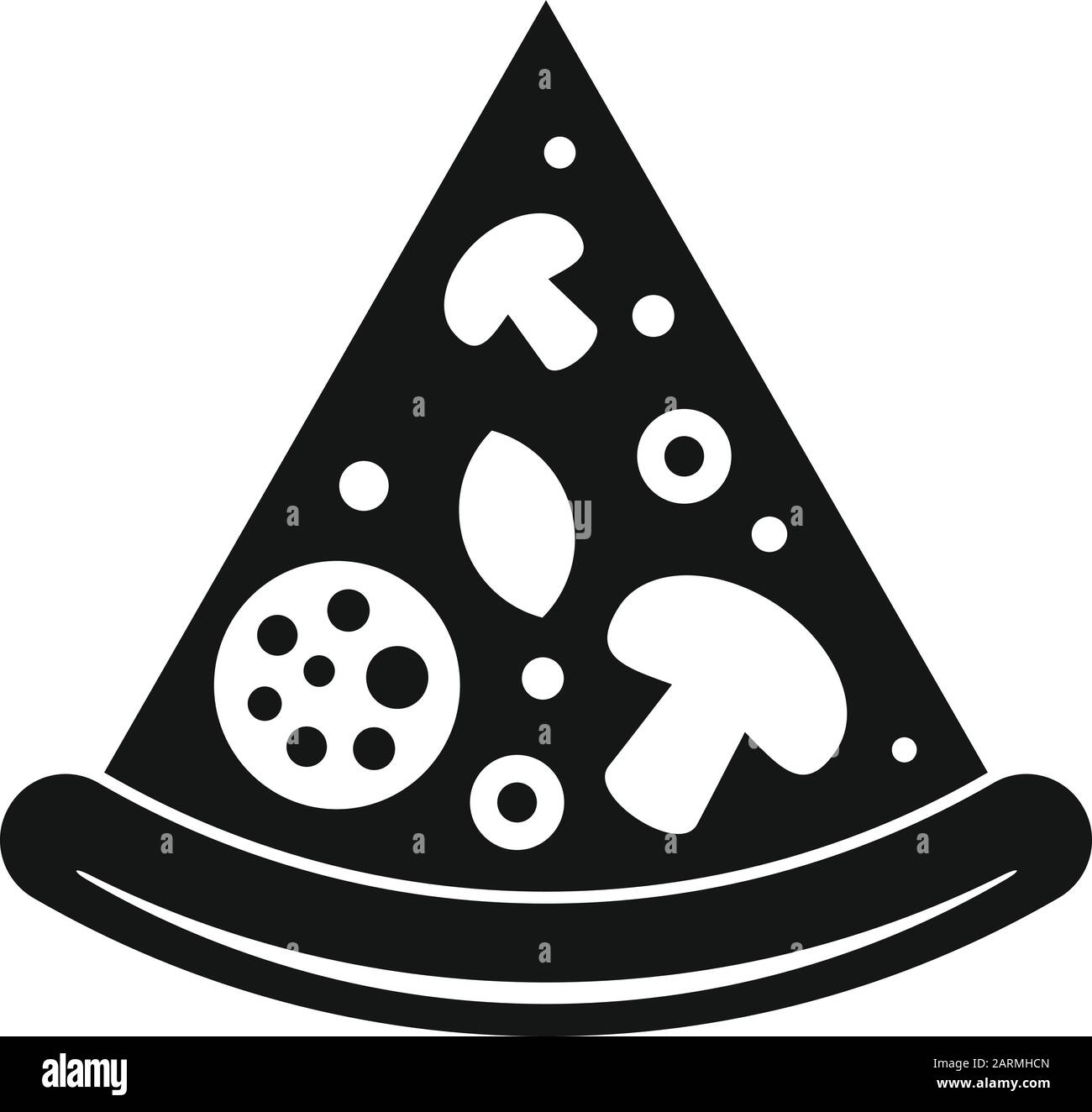 Pizza slice icon. Simple illustration of pizza slice vector icon for ...