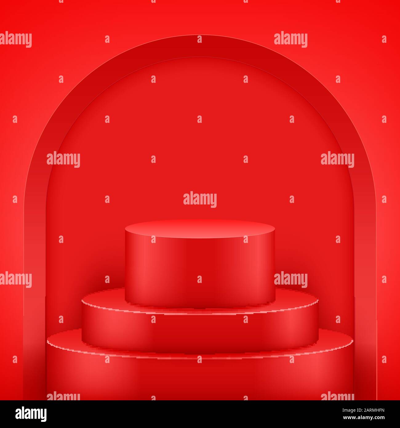 Red Presentation podium with arch Stock Vector Image & Art - Alamy