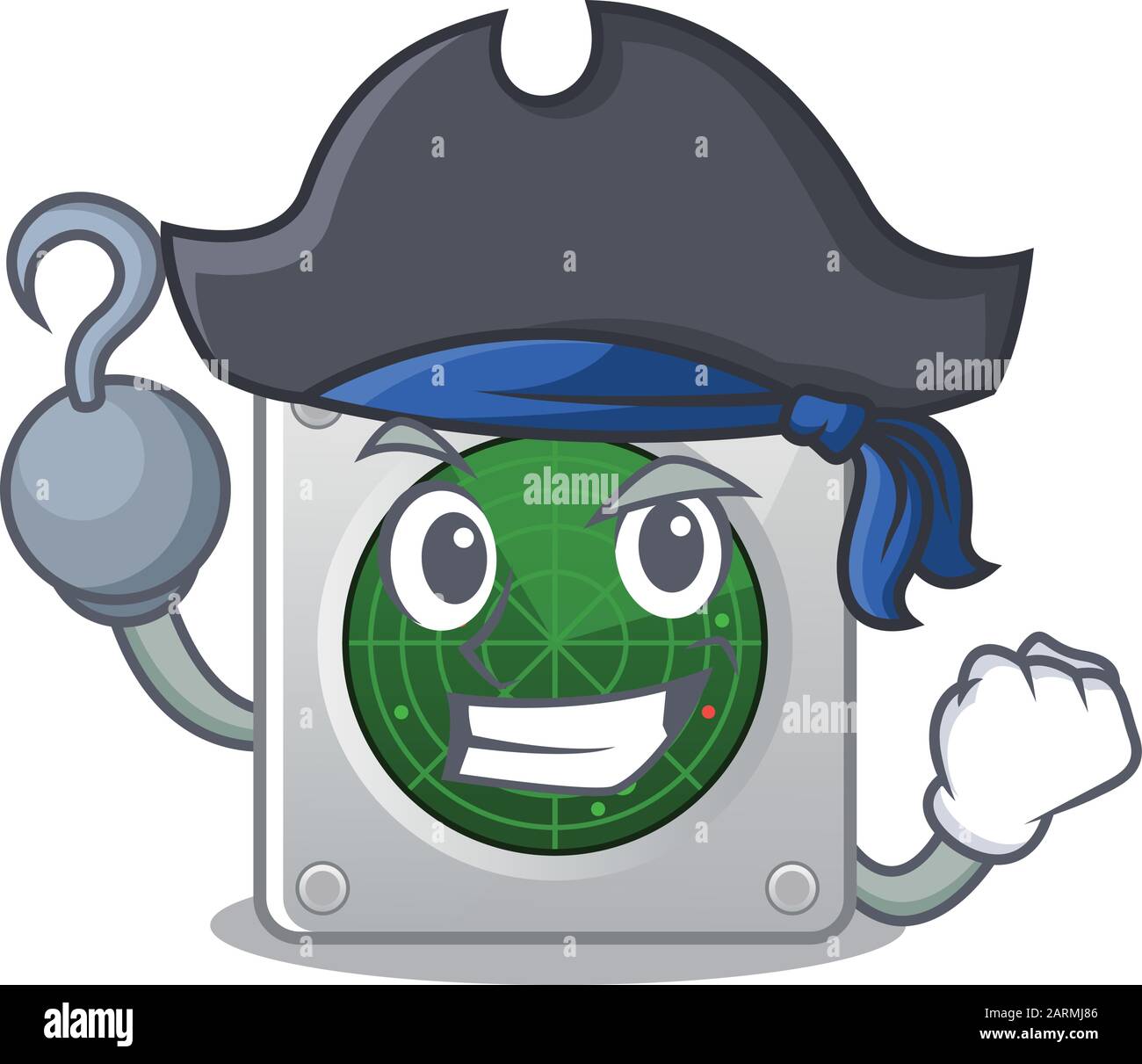 cool and funny radar cartoon style wearing hat Stock Vector Image & Art ...