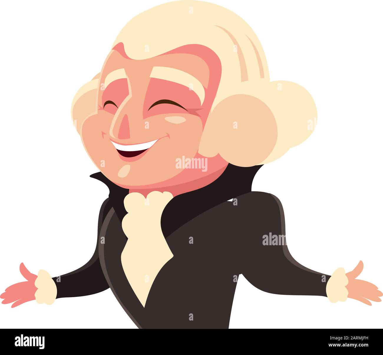 president george washington on white background vector illustration ...