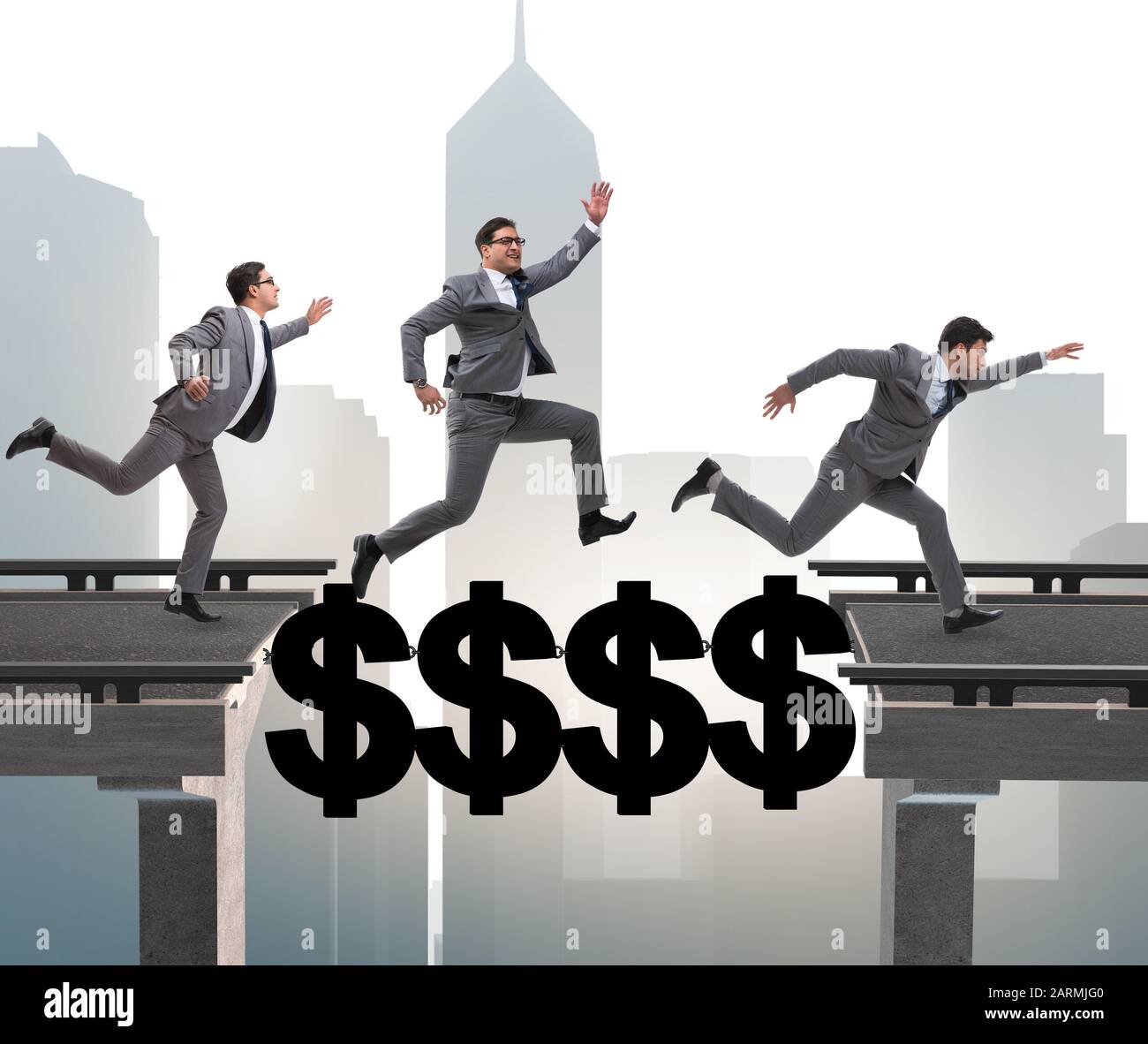 The financial concept crossing dollar bridge Stock Photo - Alamy