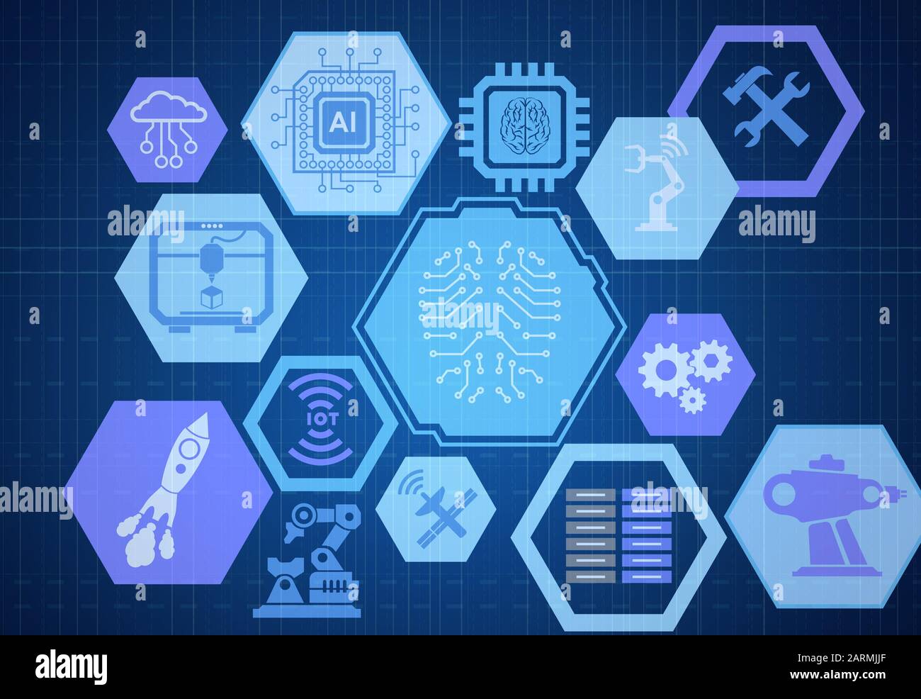 The artificial intelligence modern computing concept Stock Photo - Alamy
