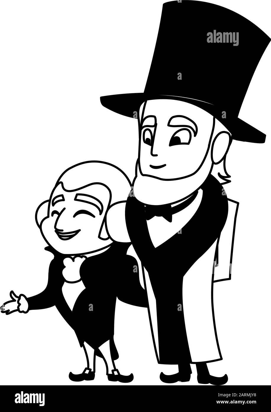 cartoon of presidents george washington and abraham lincoln, president ...