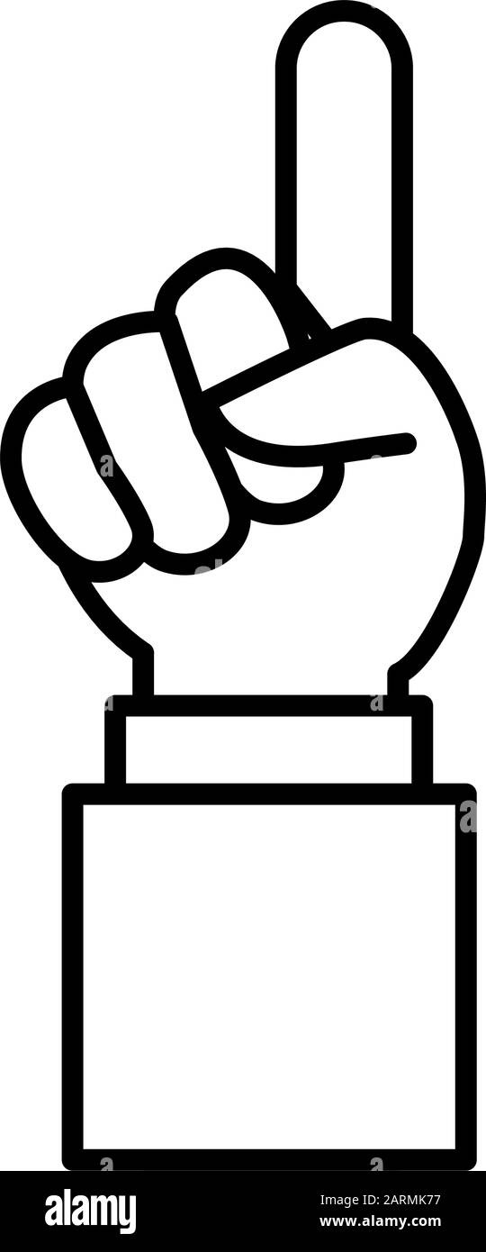 hand in approval symbol on white background vector illustration design ...