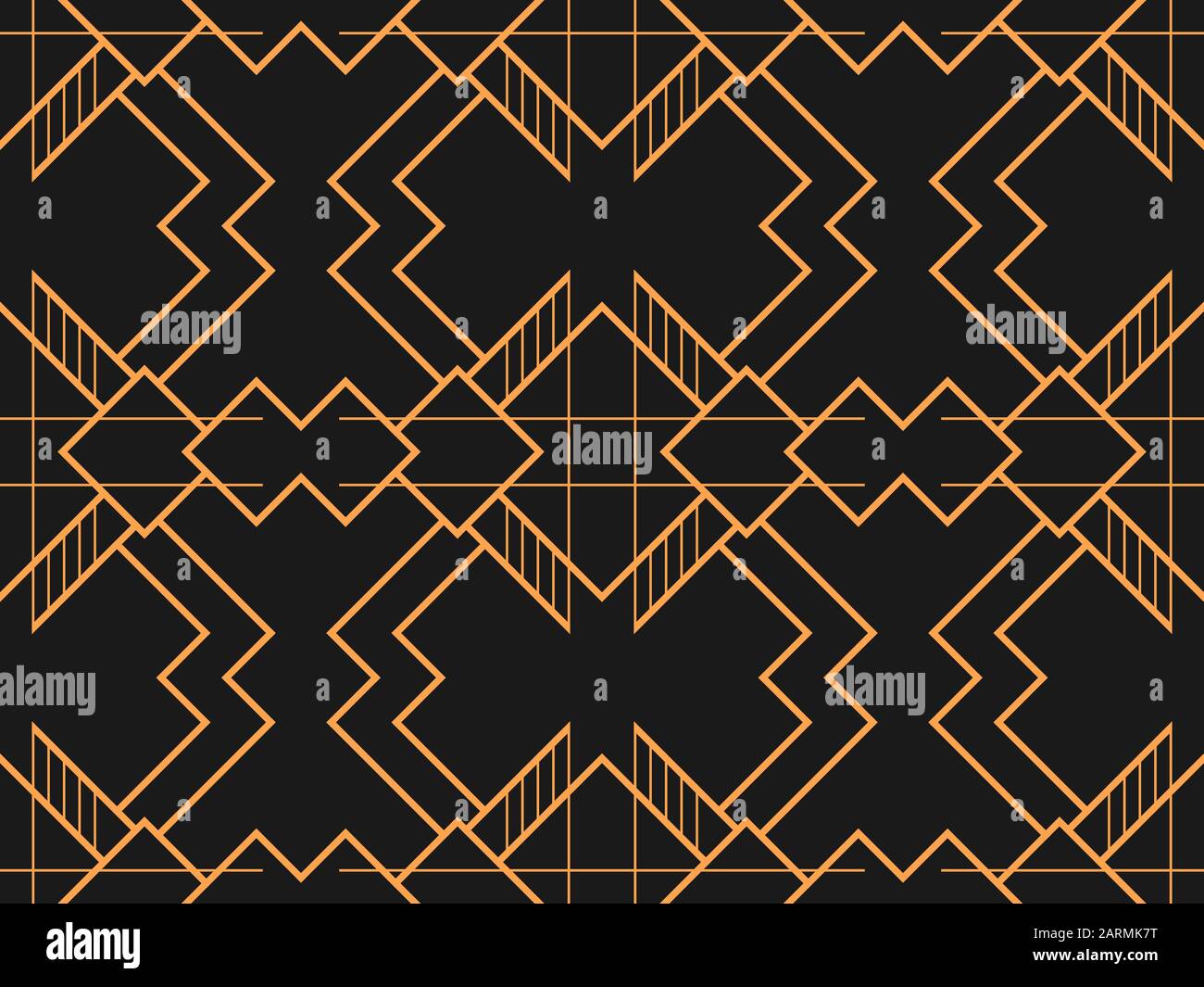 Art deco seamless pattern. Linear geometric art of the 20s in retro ...