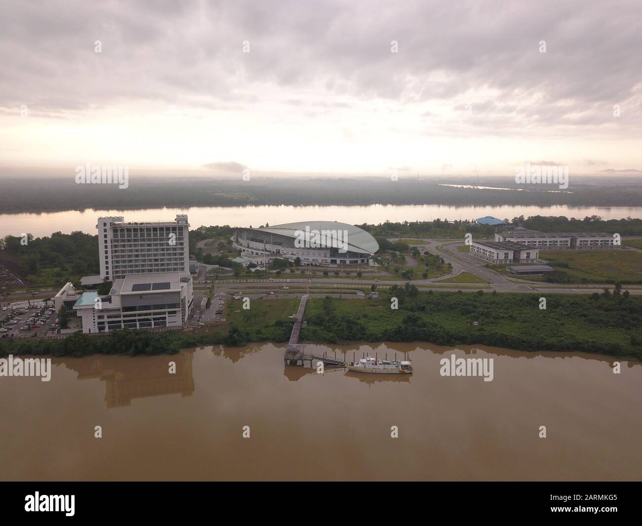Kuching, Sarawak / Malaysia - November 8 2019: The buildings, landmarks ...