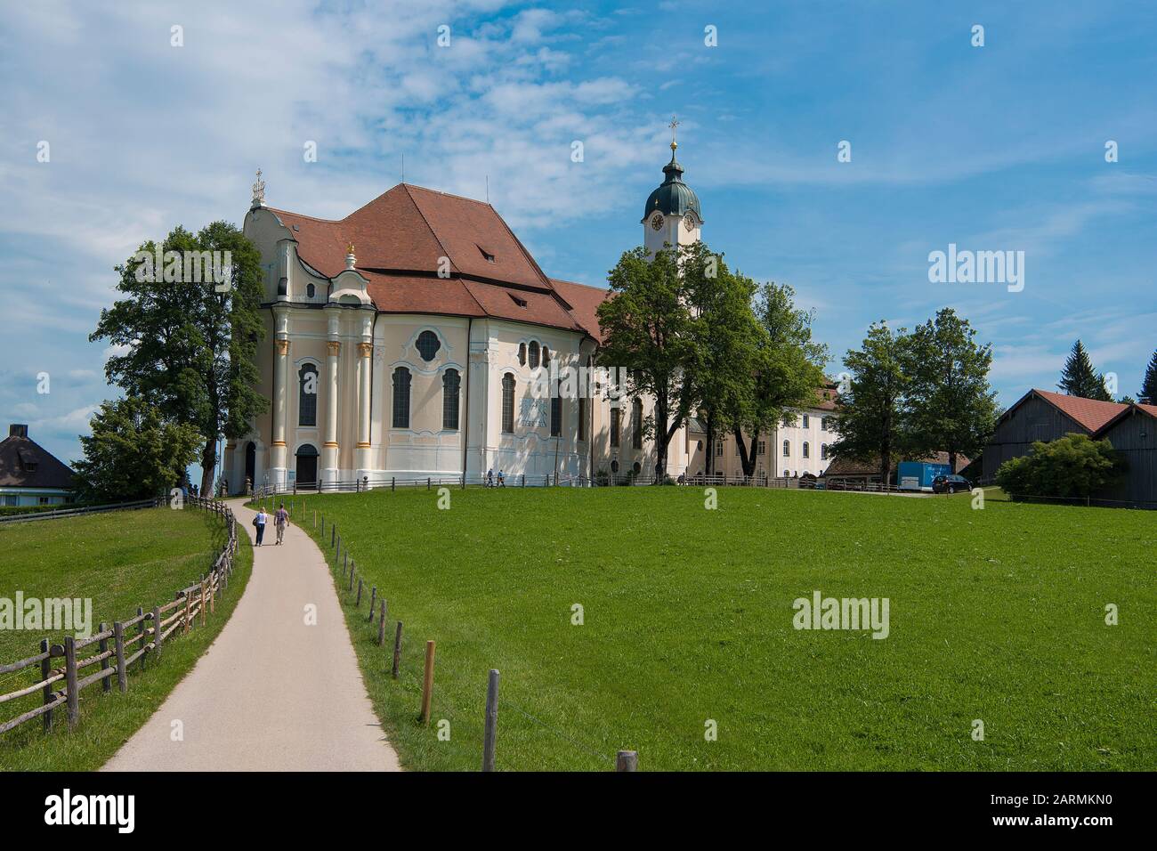 Wies, Germany - July 19, 2019; Pilgrimage church Wieskirche a Unesco ...