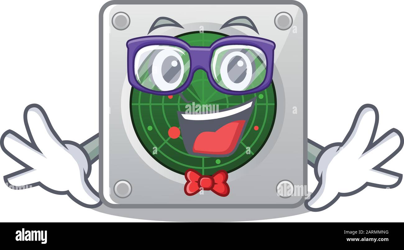 cartoon character of Geek with radar design Stock Vector Image & Art ...