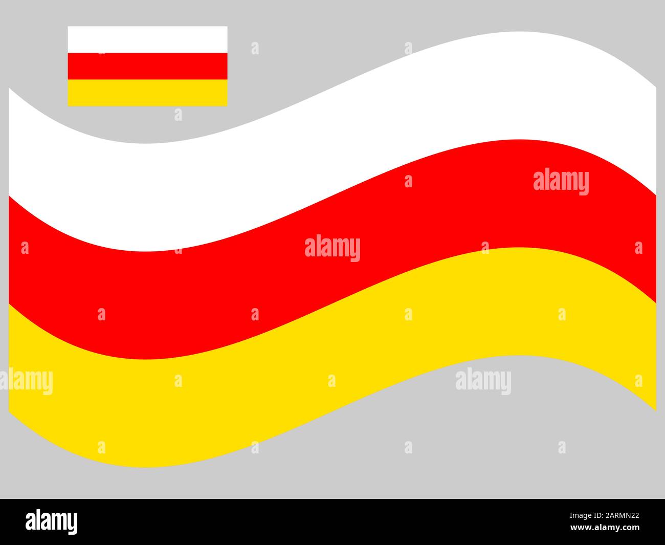 Wave South Ossetia Flag Vector Stock Vector Image & Art - Alamy