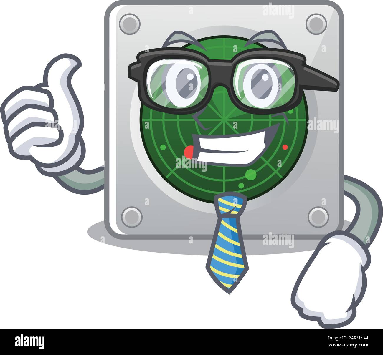 cartoon character of Businessman radar wearing glasses Stock Vector ...
