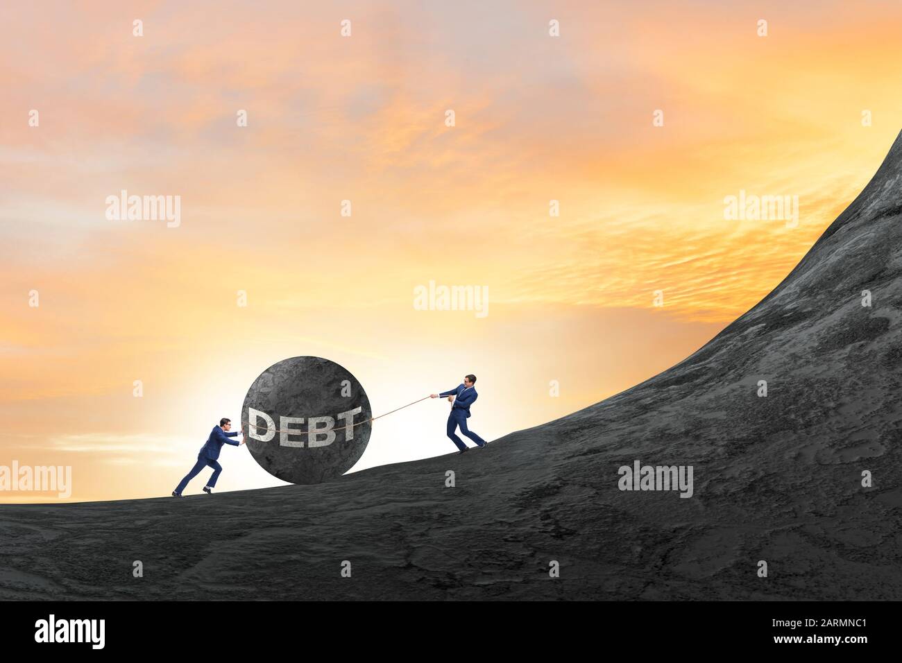 The concept of debt and loan Stock Photo - Alamy